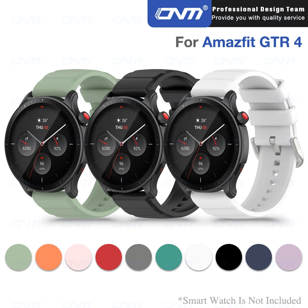 22mm-Watch-Strap-for-Amazfit-GTR-4-GTR4-Silicone-Band-Smartwatch ...