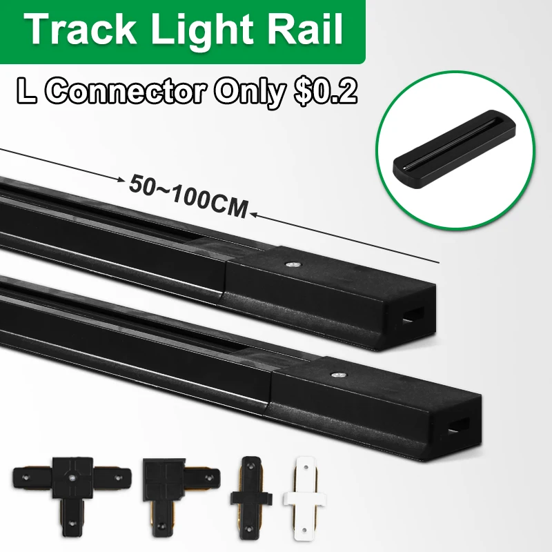 Led-Track-Light-Rails-1m-0-5-m-Full-Set-for-2-Wire-Track-Light ...