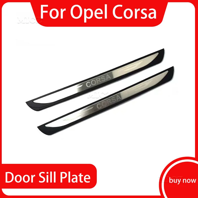 For-Opel-Corsa-2013-2019-Car-Styling-Door-Sill-Strip-Scuff-Plate-Pedal ...