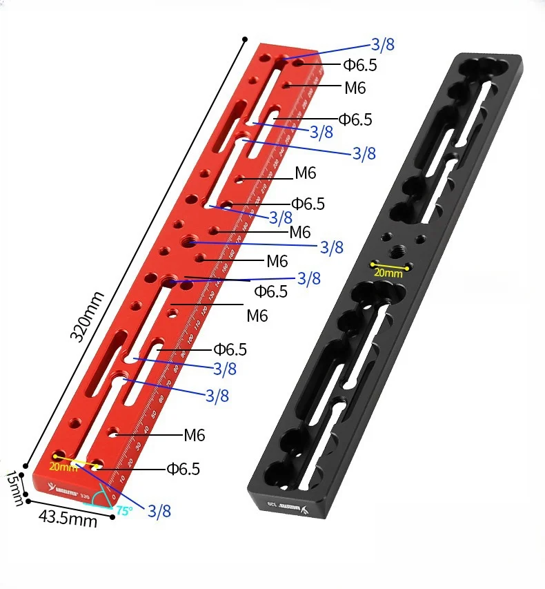 Vixen Style Dovetail Mounting Plate for Telescope Rail Bar with Scale ...