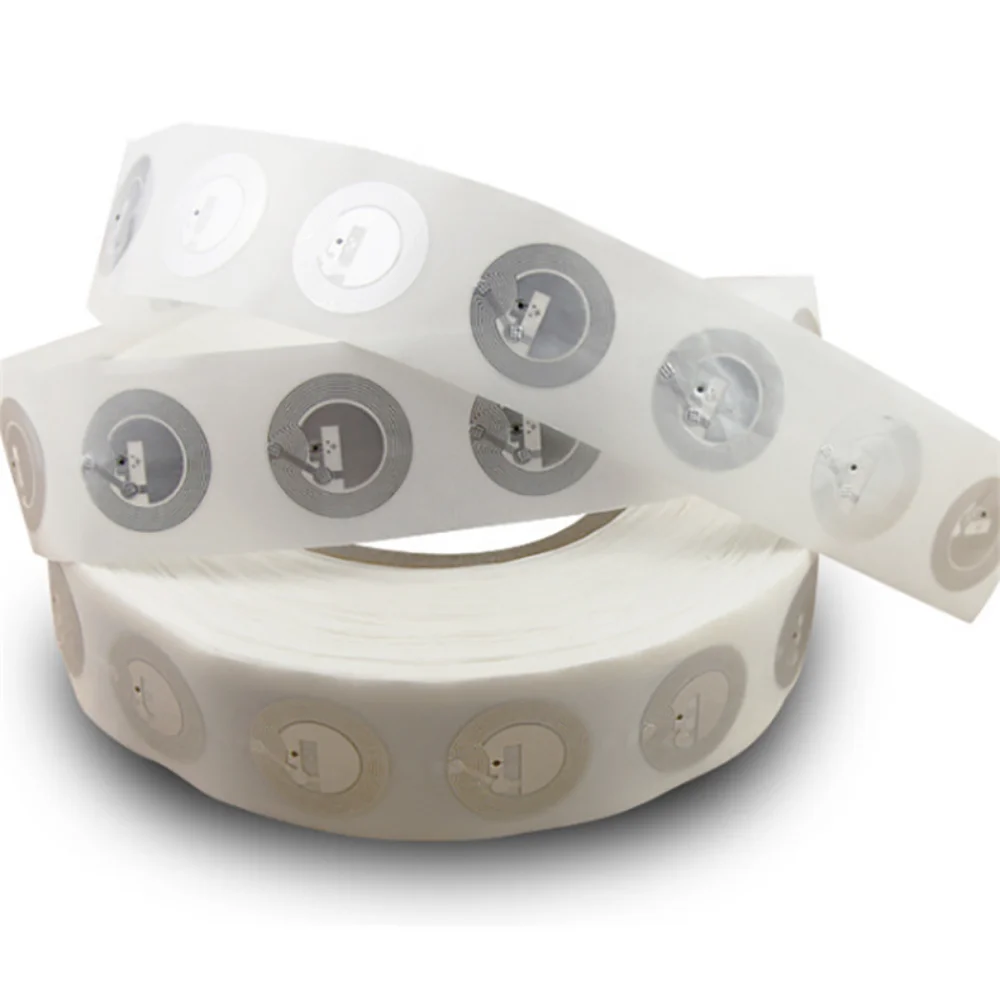 NFC 태그 213 스티커, 아이폰 13.56 MHZ 25mm 칩 범용 라벨 RFID 태그 및 모든 NFC 휴대폰 144 바이트 ...