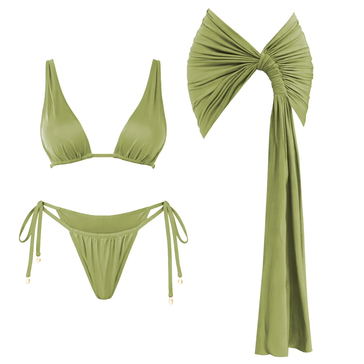 SEAURAL High-quality 3 Pieces Bikini 2026 New Sets Sexy Deep-v Women's ...