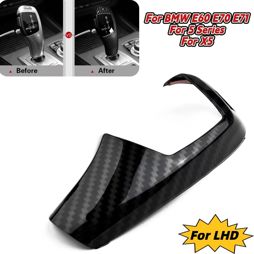 1Pc Cars Gear Shift Knob Cover Trim for BMW E60 E70 E71 5 Series for X5 ...