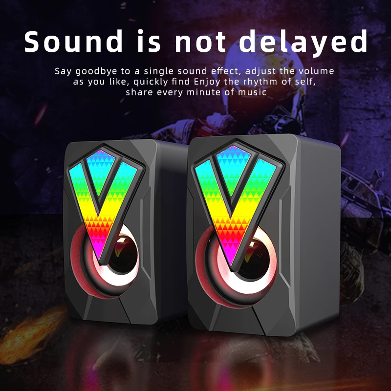 Computer-Speakers-Wired-USB-Powered-RGB-PC-Speakers-With-3W-2-Stereo ...