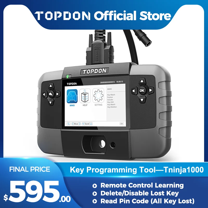 Topdon T-ninja 1000 Key Programmer Immobilizer All Keys Lost For Entry ...