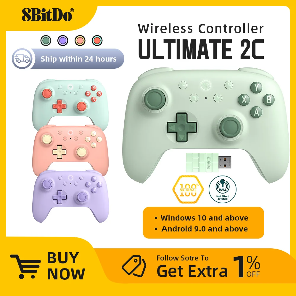 8BitDo-New-Ultimate-2C-Wireless-Gaming-Controller-for-PC-Windows-10-11 ...
