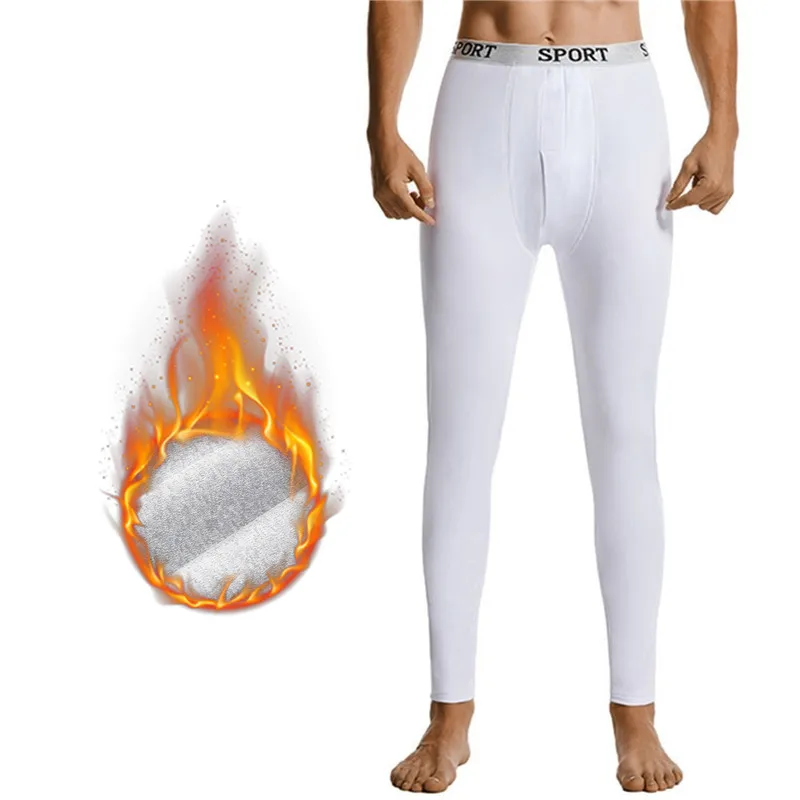 Sous-v-tements-thermiques-longs-Johns-pour-hommes-pantalons-longs-chauds-leggings-lastiques-doux ...