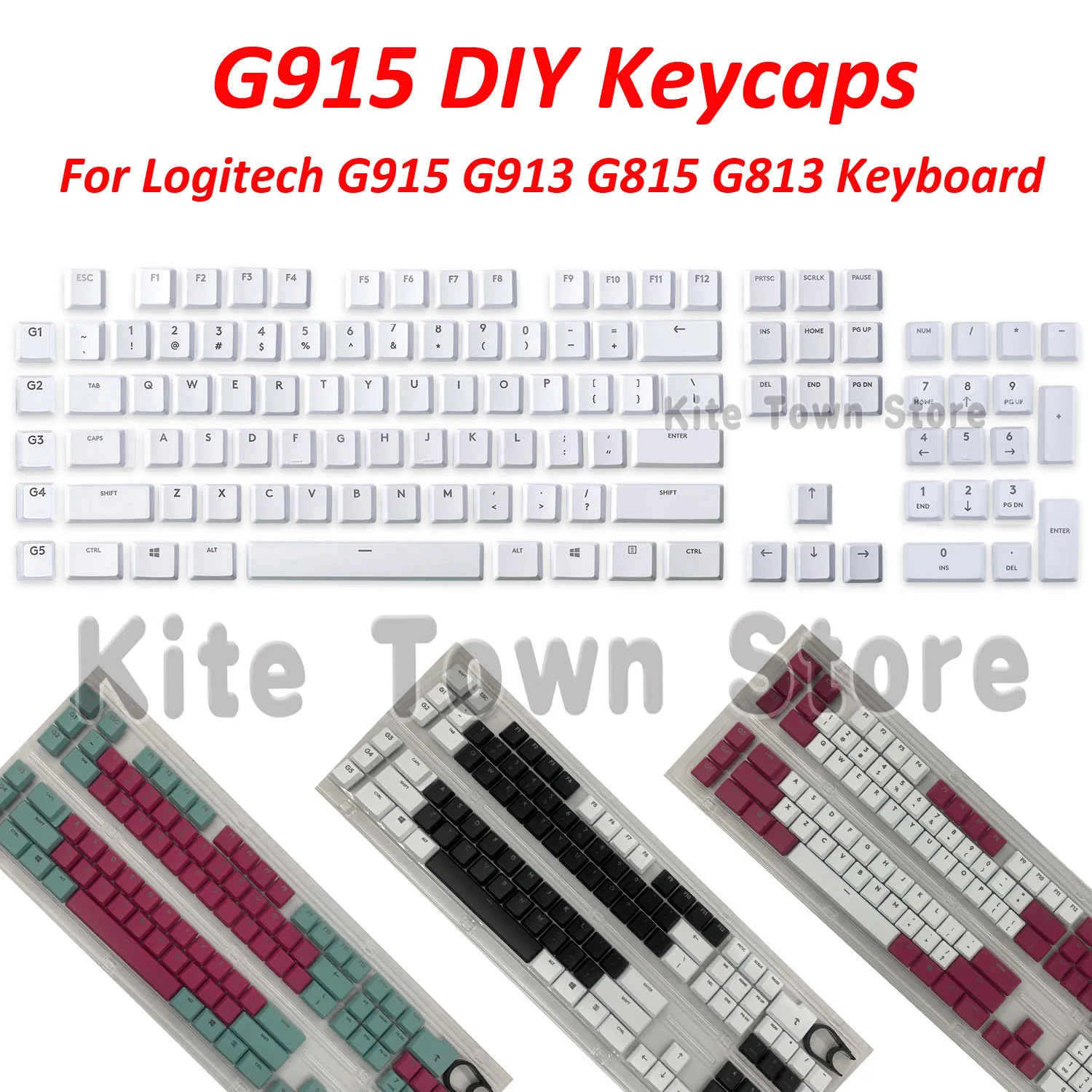 DIY Keycaps Logitech G915 Key Caps Keycap fit for Logitech G813 G913 G815 G915 RGB TKL Wireless ...