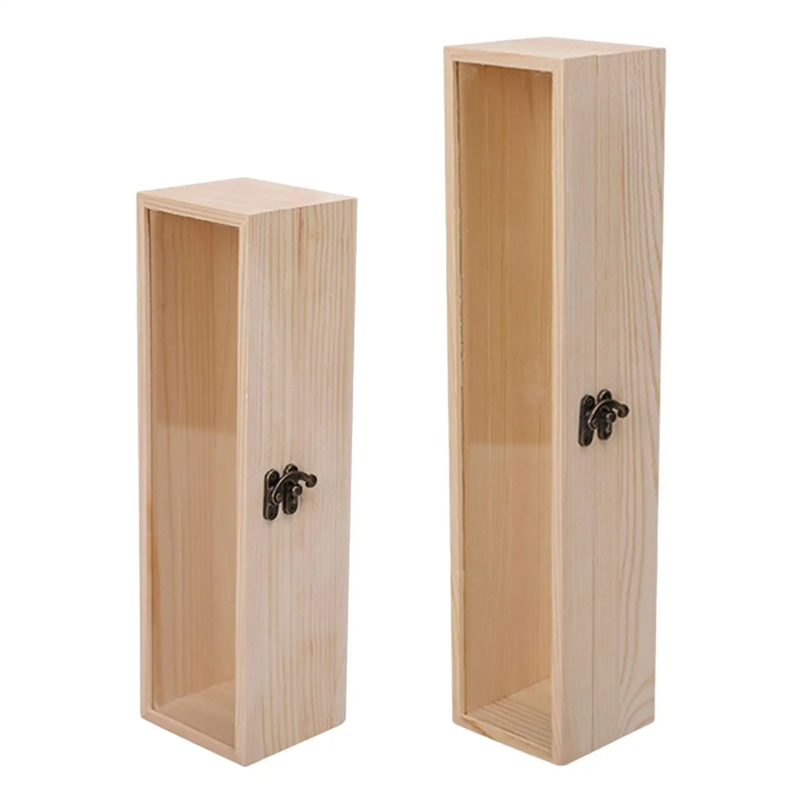 Unfinished-Wooden-Box-Storage-with-Hinged-Lid-Jewelry-Container-Plain ...