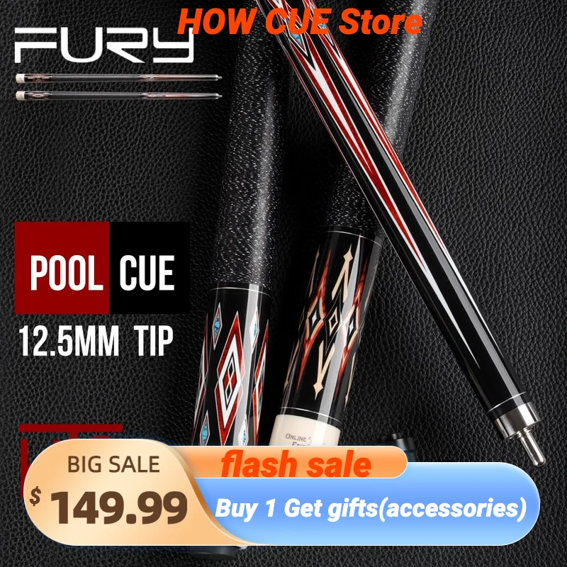 Fury Dd-1/3 Pool Cue 12.5mm Ponta Do Tigre Ht2 Eixo De Bordo Virola Xtc ...