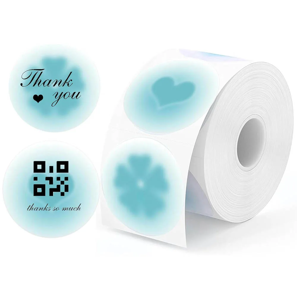 2-Inch-Round-Thermal-Labels-for-Printer-2-Different-Designs-on-The-Roll ...