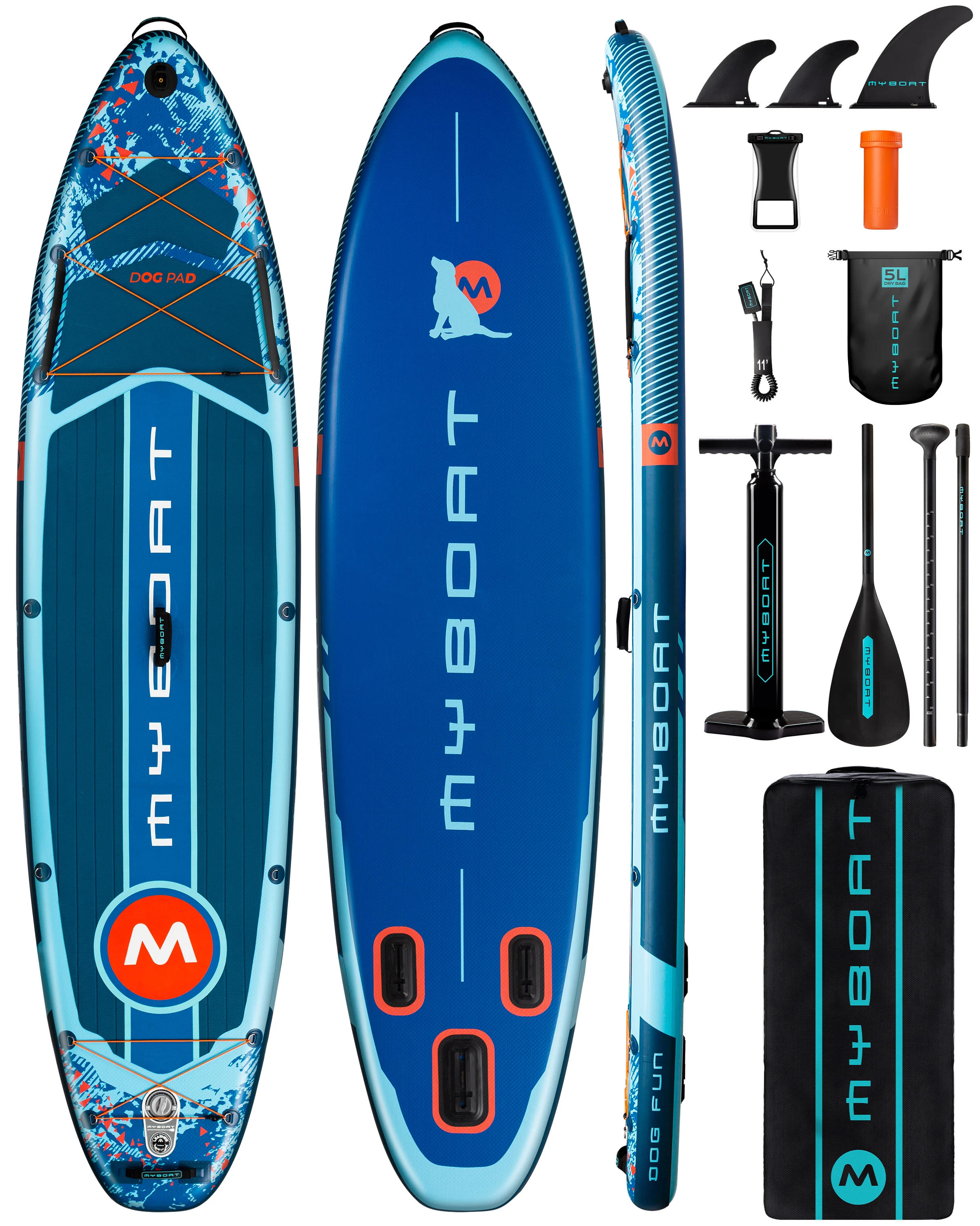 Myboat Dogdog Waterproof Extra Wide Inflatable Paddle Board 11'6'x34'x6 ...