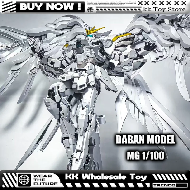 DABAN 8827 MG 1/100 ウィングスノーホワイト Xxxg-00ysw 組立モデルキット 合金骨格 アニメアクションフィギュア ...