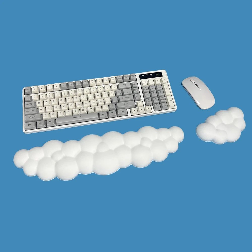 Cloud-Wrist-Rest-Keyboard-Memory-Foam-Mouse-Mat-Anti-slip-Keyboard ...