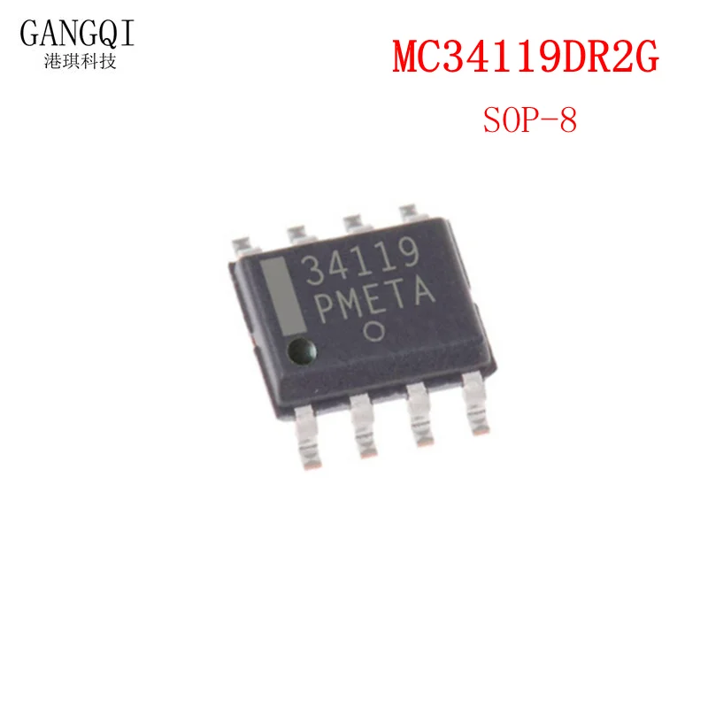 10 PÇS/LOTE MC34119 MC34119DR2G 34119 SOP-8 SMD chip amplificador de ...