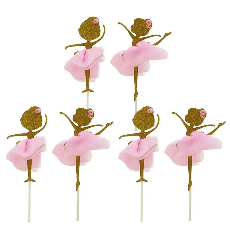 6PCS-Ballerina-Dancing-Girl-Cake-Toppers-Girl-Design-Cake-Picks-Cupcake ...