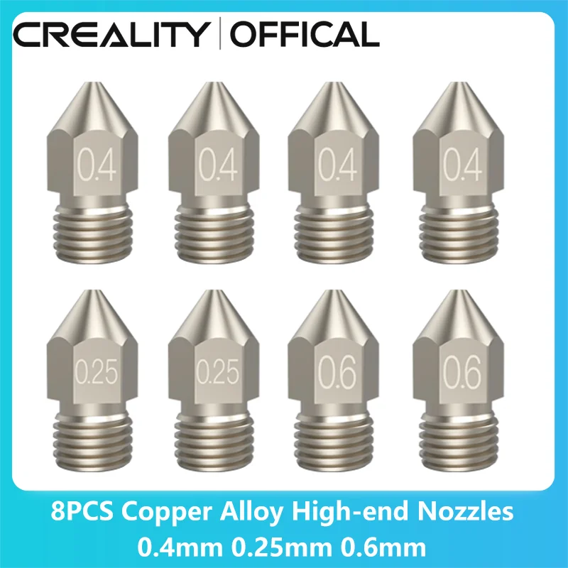 Creality-Official-Copper-Alloy-Hardened-Steel-Brass-Nozzle-Kit-8pcs-Set ...