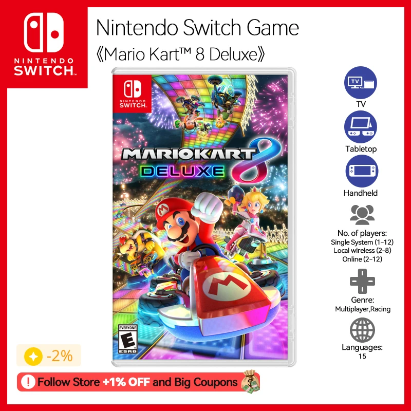 Nintendo Switch Mario Kart™ 8 Deluxe Console Up To 12 Players Racing ...
