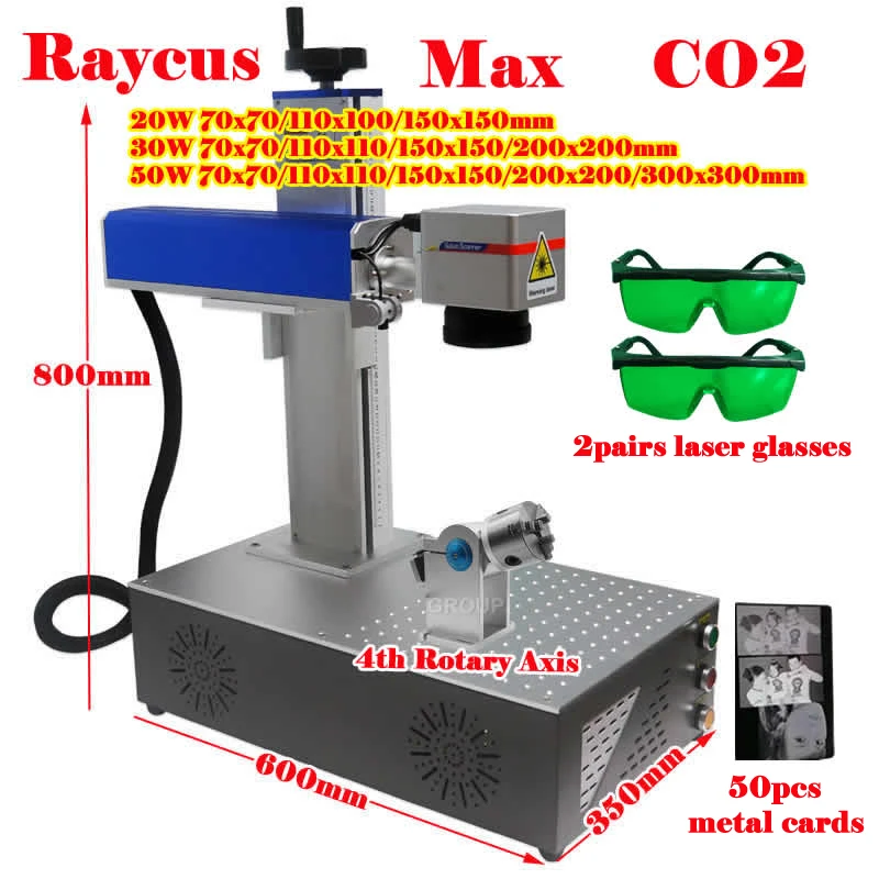 Raycus-Max-50W-30W-20W-Fiber-Laser-Metal-Marking-Machine-40W-30W-CO2 ...