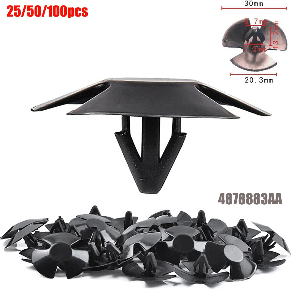 25-50-100pcs-Car-Clips-Hood-Insulation-Retainer-Clamps-Trunk-Clip-Hood ...