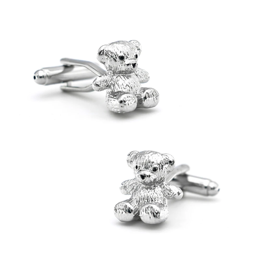 iGame Bear Cuff Links Lovely Animal Design Quality Brass Material Free ...