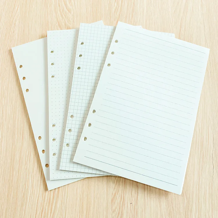 A5-A6-80-Sheet-Line-Dot-Grid-Blank-Loose-Leaf-Notebook-Refill-Spiral ...