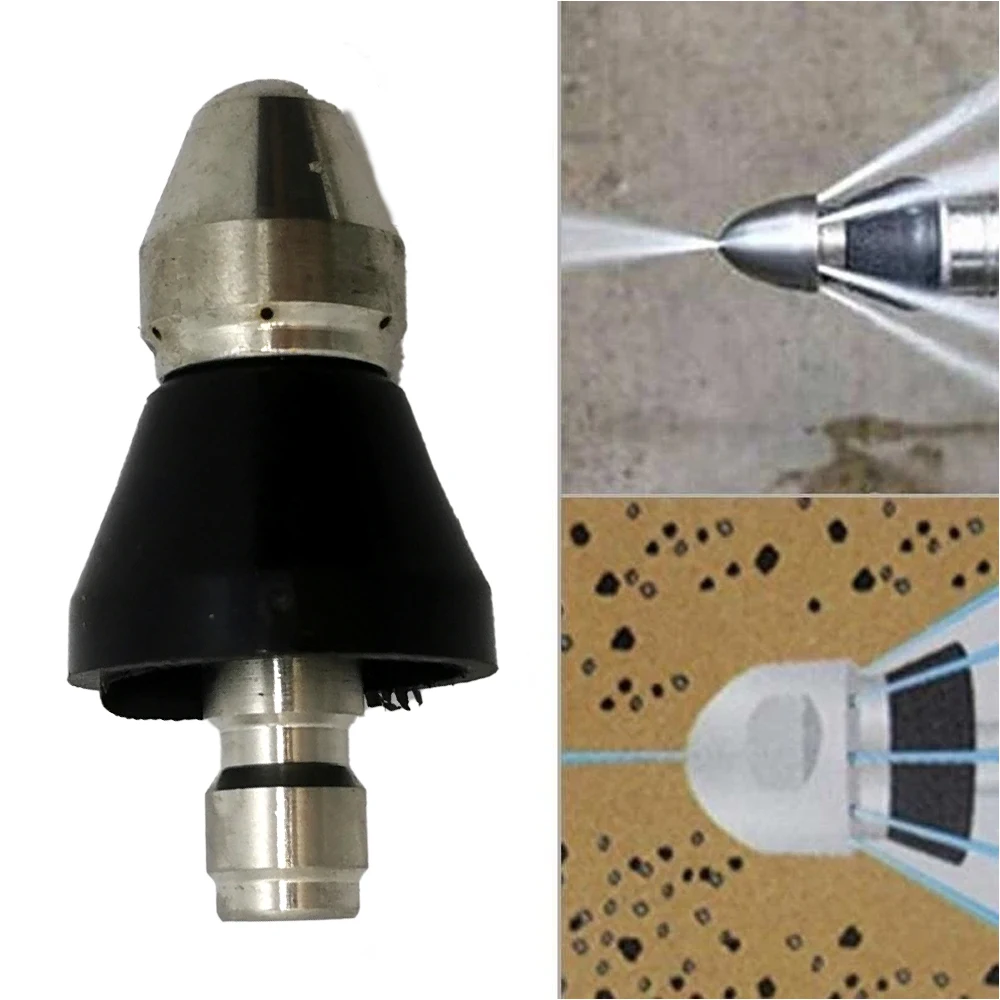 1-4-High-Pressure-Pipe-Dredging-Cleaning-Nozzle-Washer-Sewer-6-Jet ...