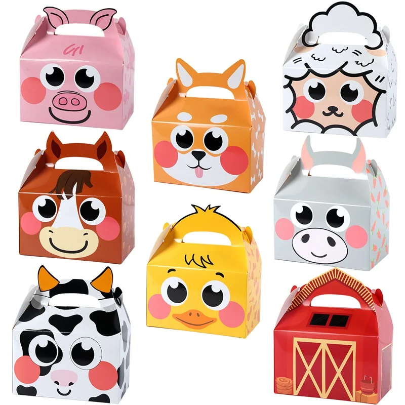 8Pcs-lot-Jungle-Animal-Candy-Box-Cow-Sleep-Dog-Duck-Gift-Box-Portable ...