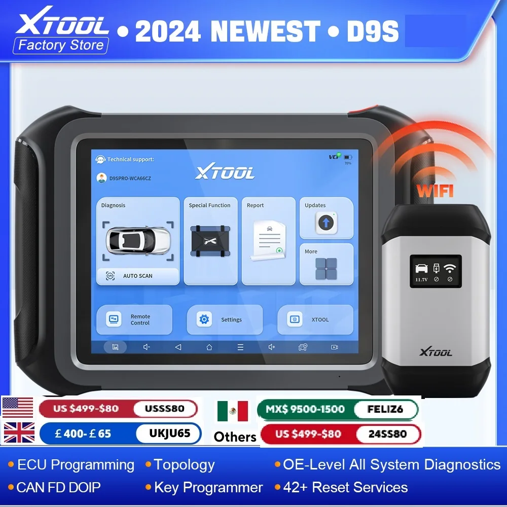 XTOOL-D9-D9S-Auto-Key-Programming-Active-Test-ECU-Coding-42-Resets-Car ...
