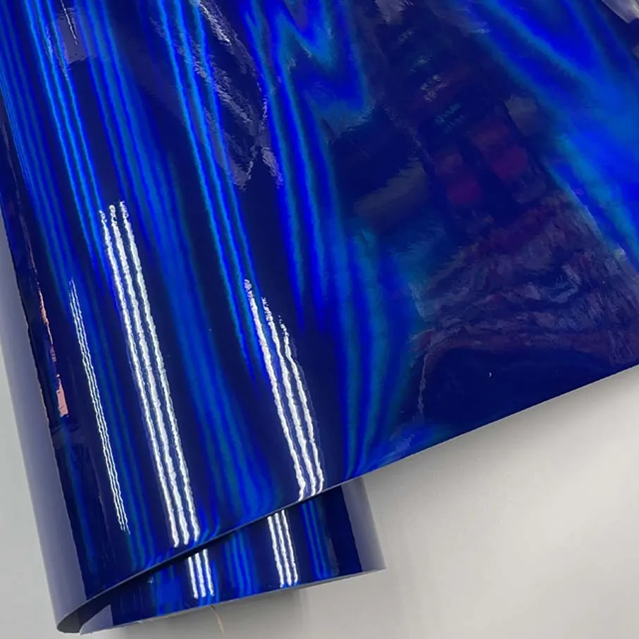 Holographic-Laser-Blue-Chrome-Vinyl-Sheet-Car-Wrap-Film-Self-Adhesive ...