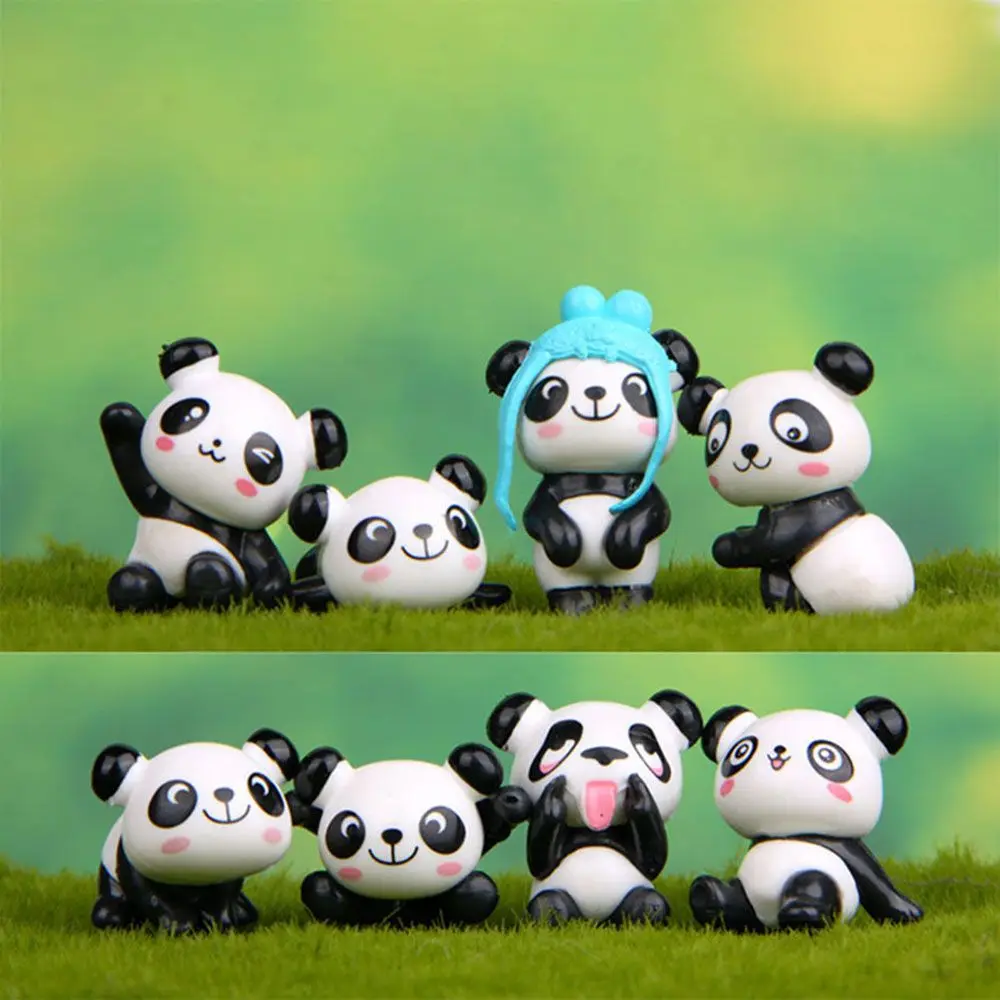 8Pcs-Set-Cute-Cartoon-Panda-Figure-Toy-Figurines-Landscape-Fairy-Garden ...