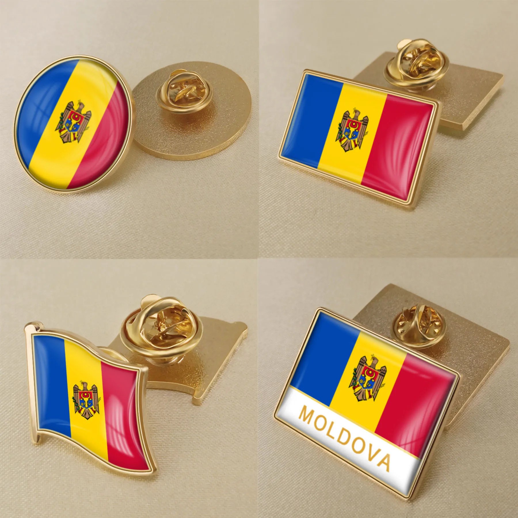 Moldova Flag National Emblem Brooch Badges Lapel Pins| | - AliExpress