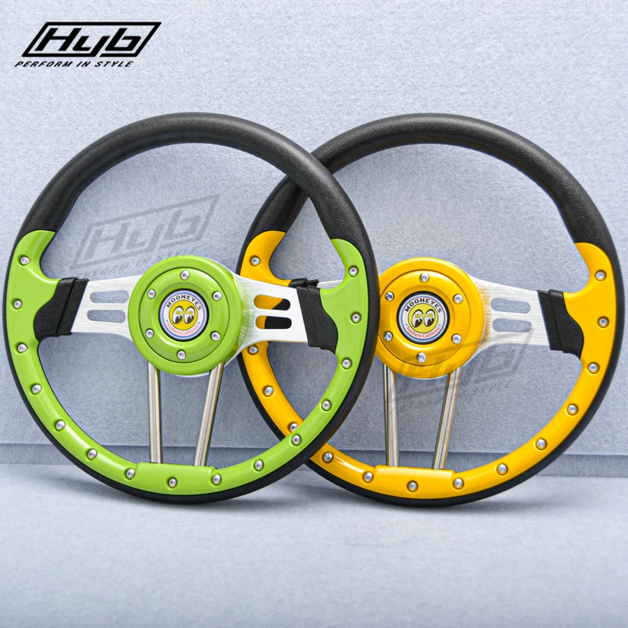 JDM-Moon-Eyes-Steering-Wheel-Modified-350mm-Racing-Car-Sports-Gaming ...