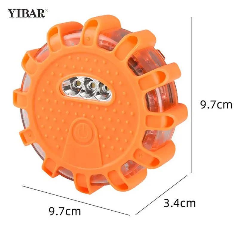 LED Road Flares Emergency Disc Safety Light Flashing Roadside Beacon ...