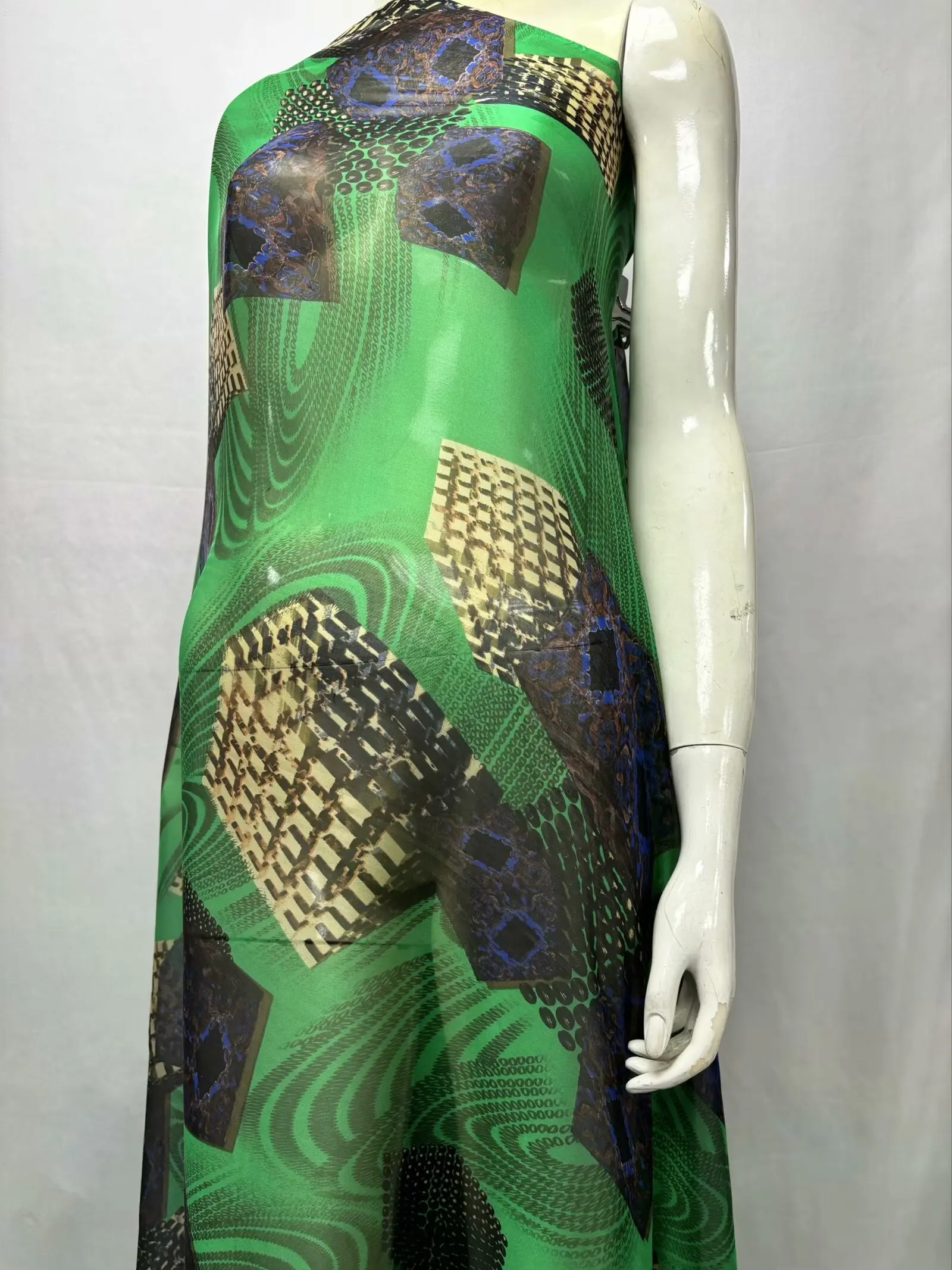 African-Silk-Chiffon-Tulle-Cloth-Nigerian-Style-Real-Silk-Fabric-Women ...