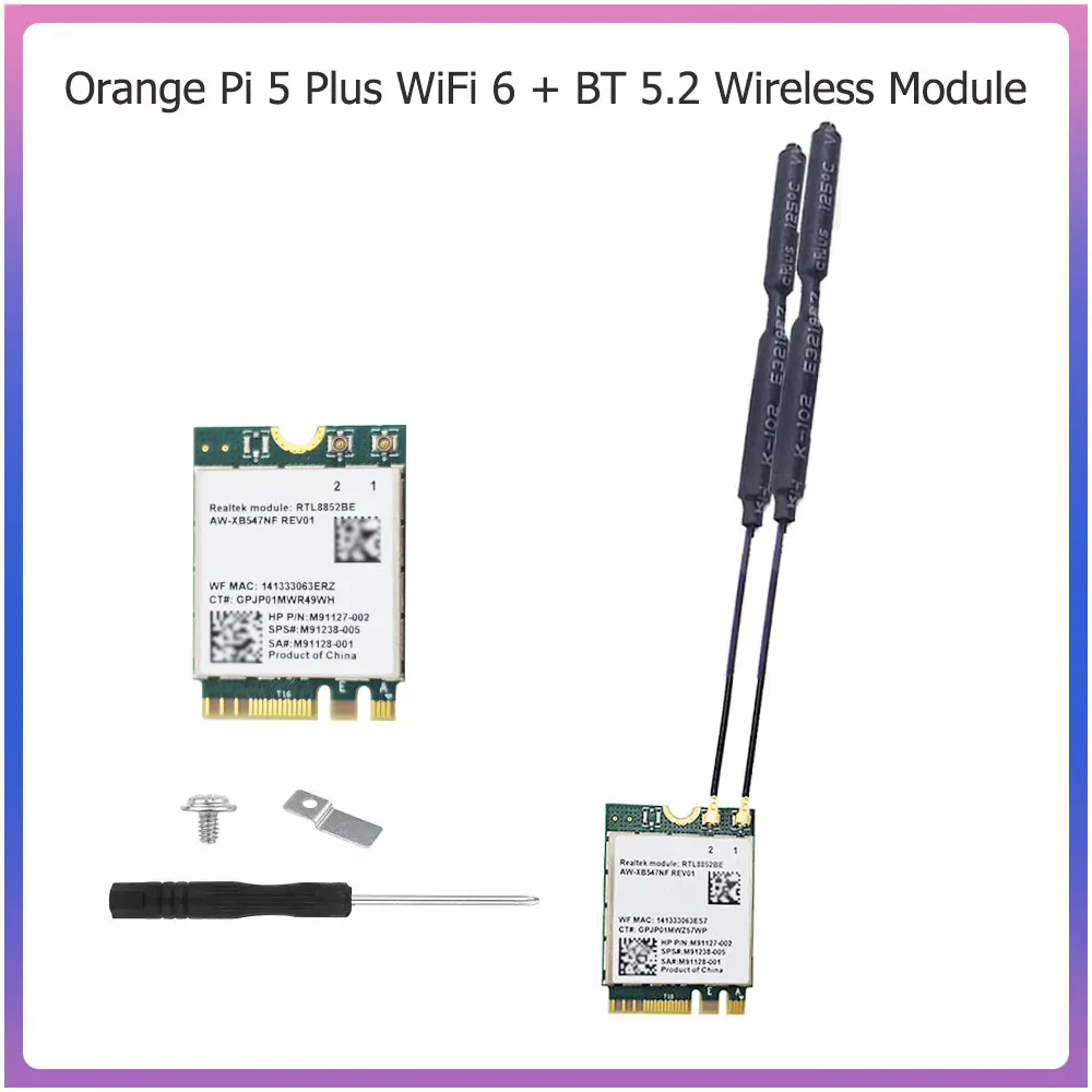 Orange Pi 5 Plus Wireless WiFi6 Module Bluetooth-compatible 5.2 Dual ...