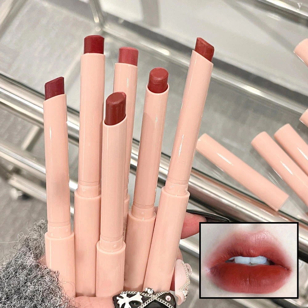 Lápiz labial de tubo largo, maquillaje de terciopelo, hidratante ...
