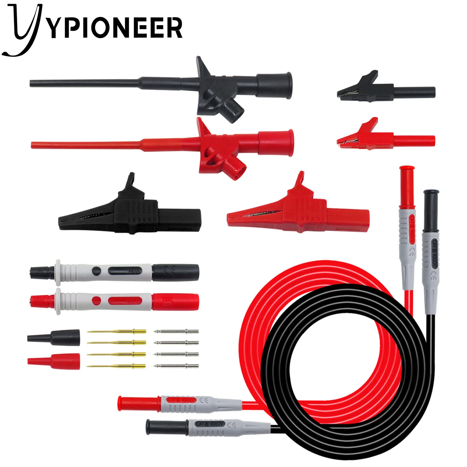 YPioneer-P1600B-Multimeter-Test-Leads-Kit-with-Heavy-Duty-Alligator ...