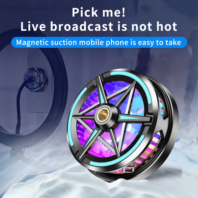 Magnetic-Cooler-Phone-Refrigeration-Radiator-Mini-Cooling-Fan-with ...