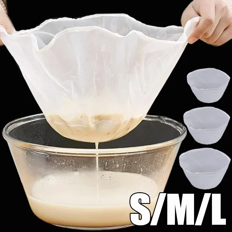 Soy-Wine-Nylon-Filter-Bags-Nut-Milk-Tea-Coffee-Yogurt-Filter-Net-Mesh ...