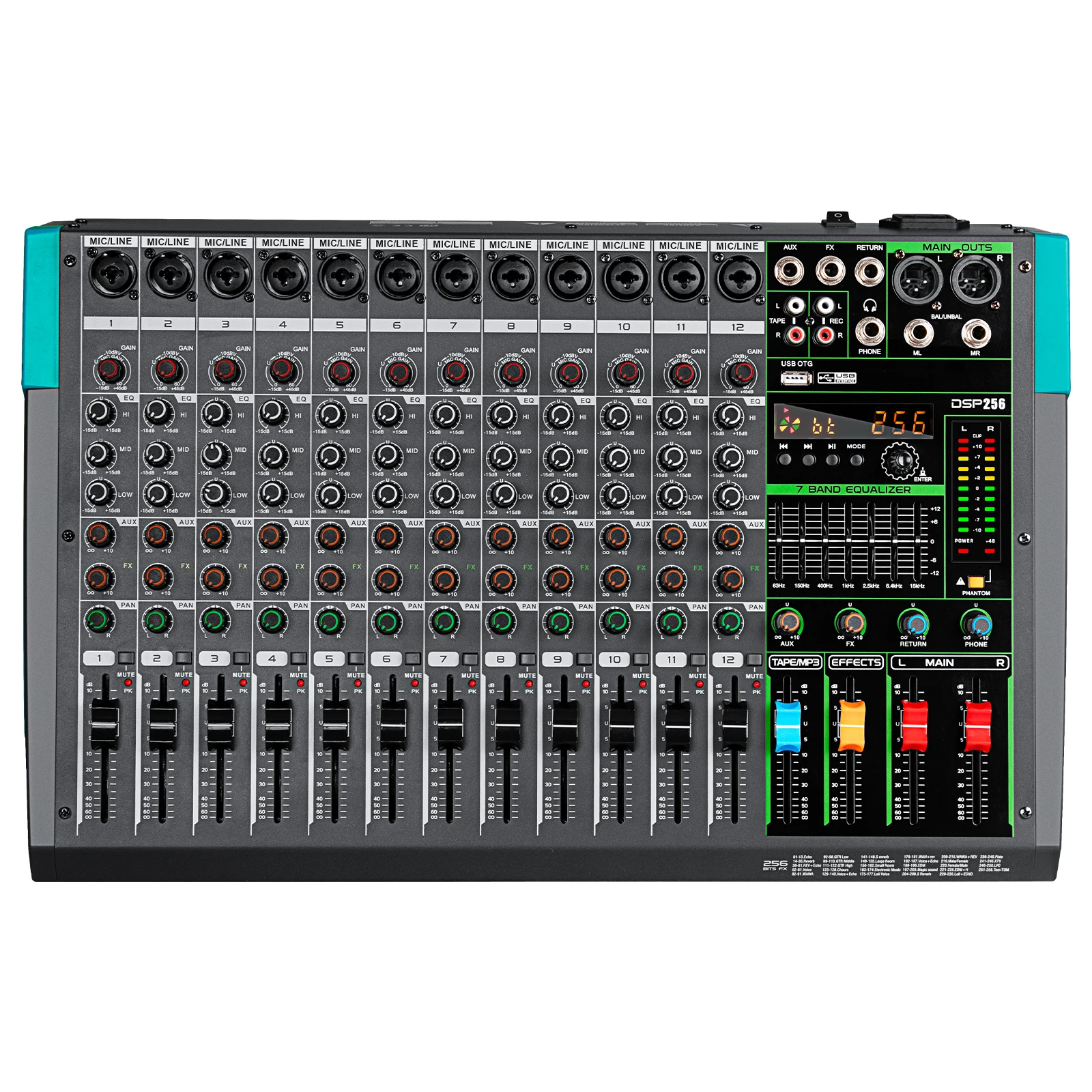 Depusheng-MG12-Professional-Digital-audio-mixer-Interface-12-Channels ...