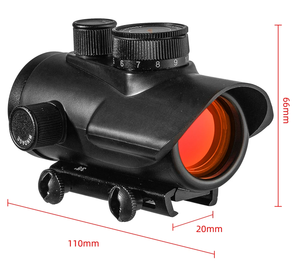 Docter Red Dot Sight 1X30mm Scope Holographic 11mm & 20mm Weaver Rail ...