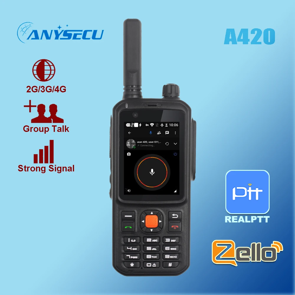 4G-LTE-Dual-SIM-Card-Gsm-Radio-Wcdma-Wifi-Walkie-Talkie-A420-REAL-PTT ...