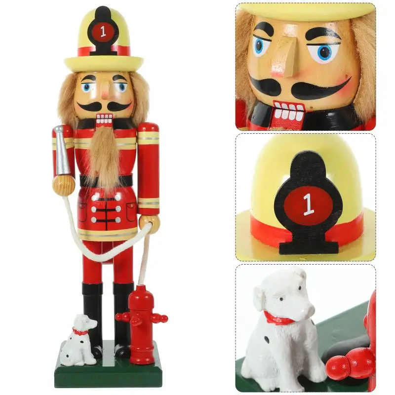 Fireman Nutcracker Statue Decor Christmas Party - Top Buy American