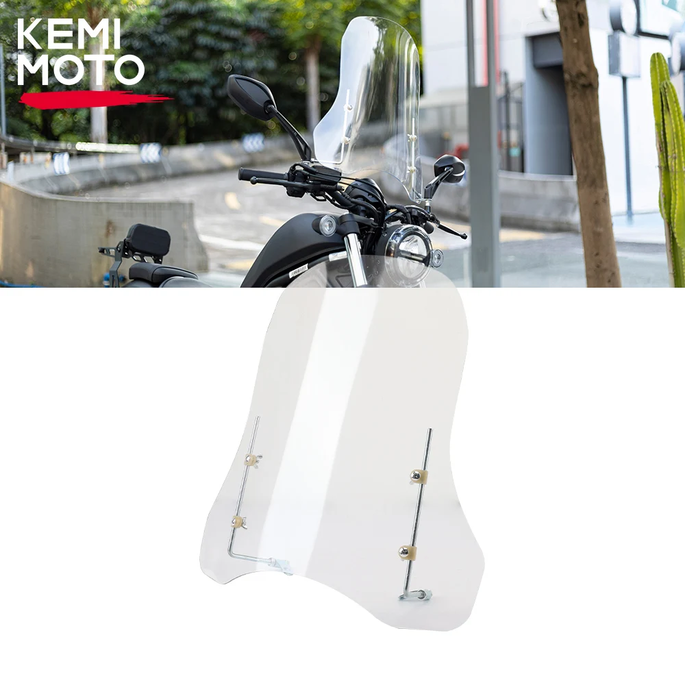 Universal-Motorcycle-Windshield-Retro-Front-Wind-Deflector-Windscreen ...