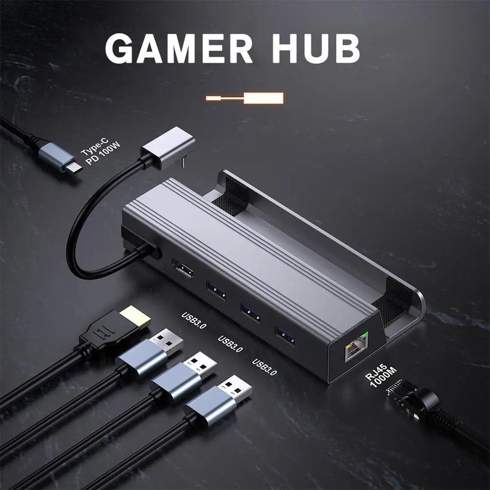 6-In-1-Gamer-Hub-USB-To-HDMI-Adapter-Dock-Station-For-Steam-Deck-ROG ...