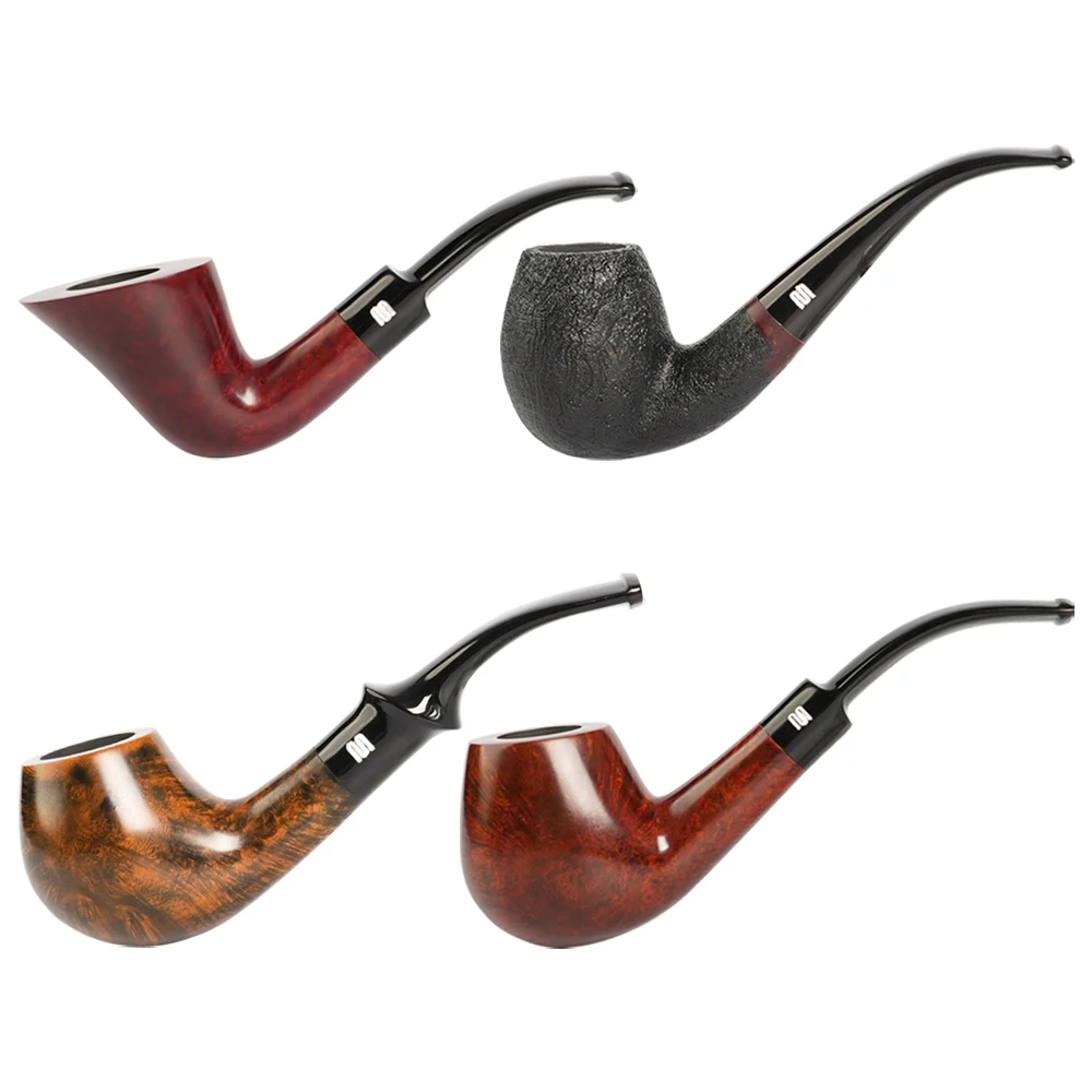 Handmade-Tobacco-Pipes-Curved-Handle-Briar-Wood-Pipes-Small-Smoking ...