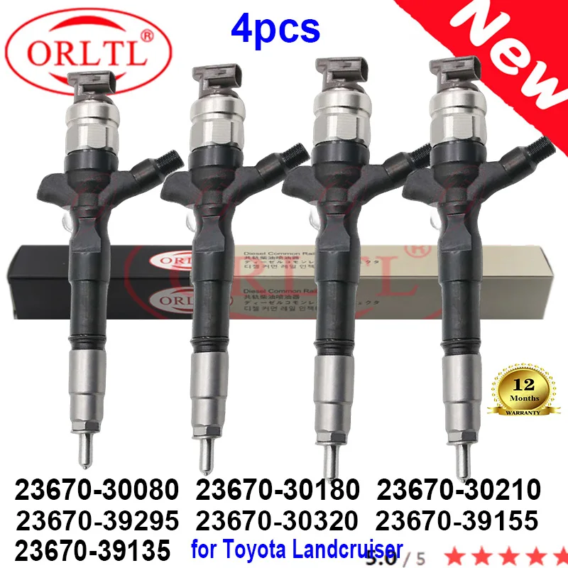 4PC-Genuine-Injector-23670-39295-23670-30320-23670-39155-23670-39135 ...