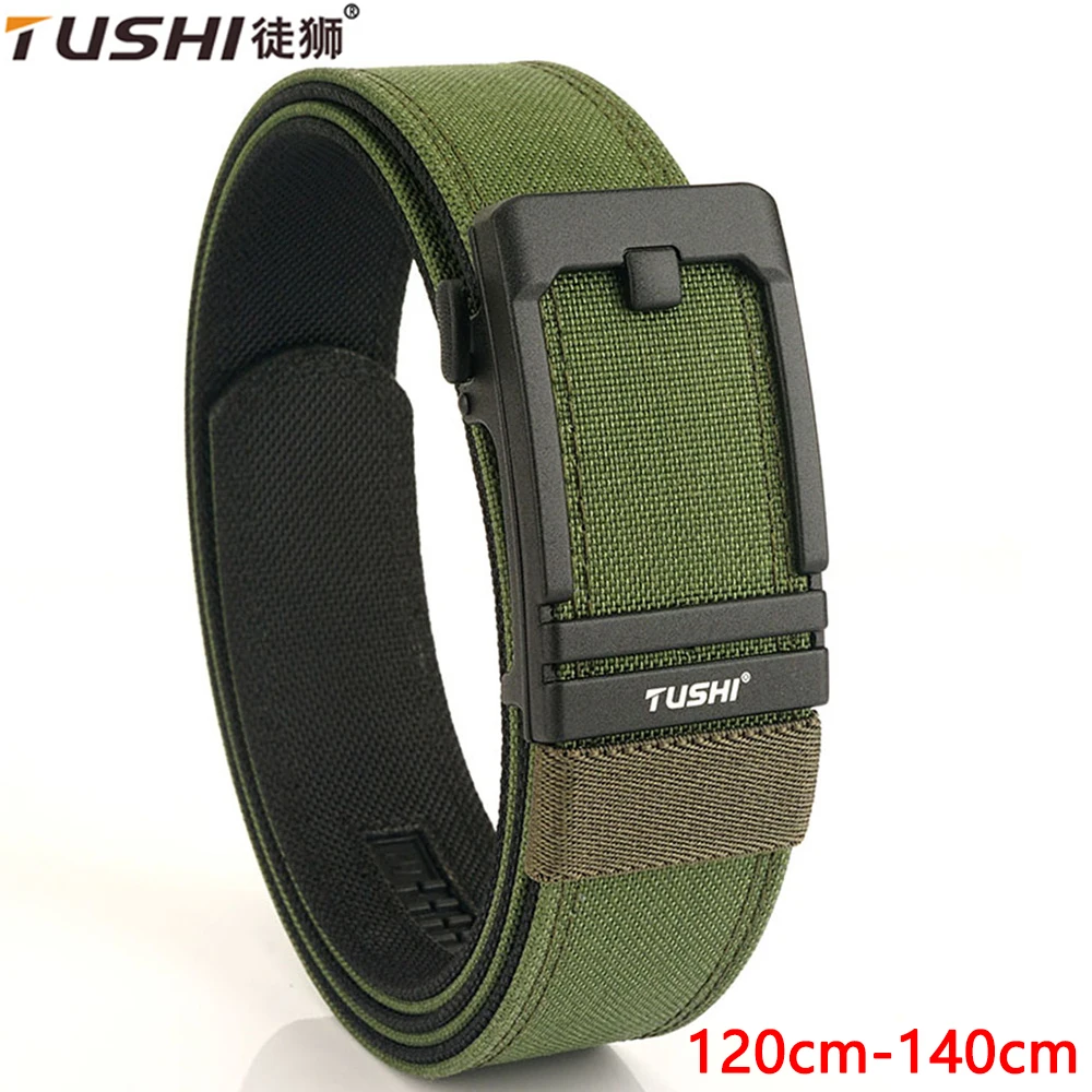 TUSHI-Cinto-Militar-para-Homens-Resistente-Nylon-Metal-Fivela-Autom ...