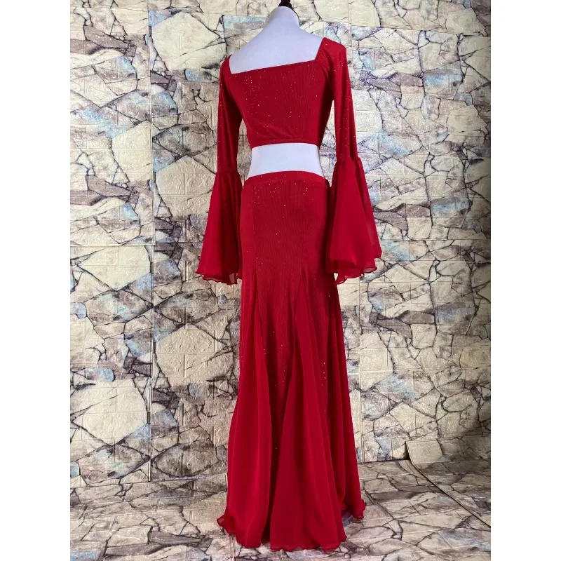 Costume d'entraînement de danse du ventre, manches en corne ...